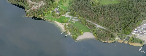 BADKARTAN.SE » Kanaanbadet, Mälaren » Flygbild ; Sandstränderna ...