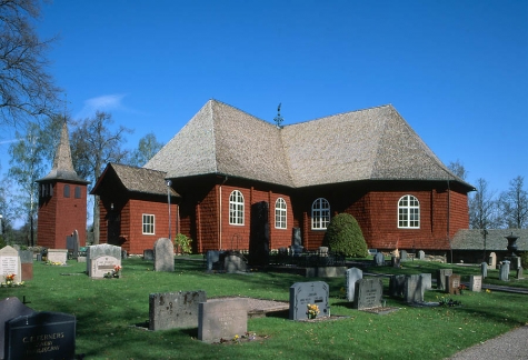 KYRKOKARTAN.SE » Nyeds kyrka » Nyeds kyrka, maj 1997. Foto: Åke Johansson.